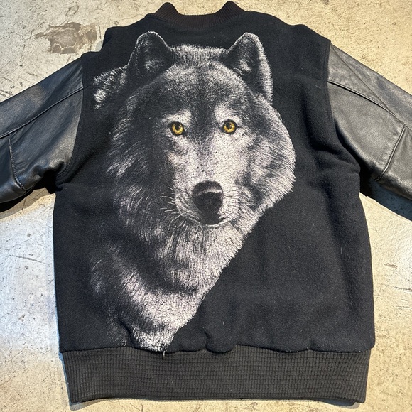 Jackets & Coats | Vintage Wolf Print Letterman Jacket | Poshmark